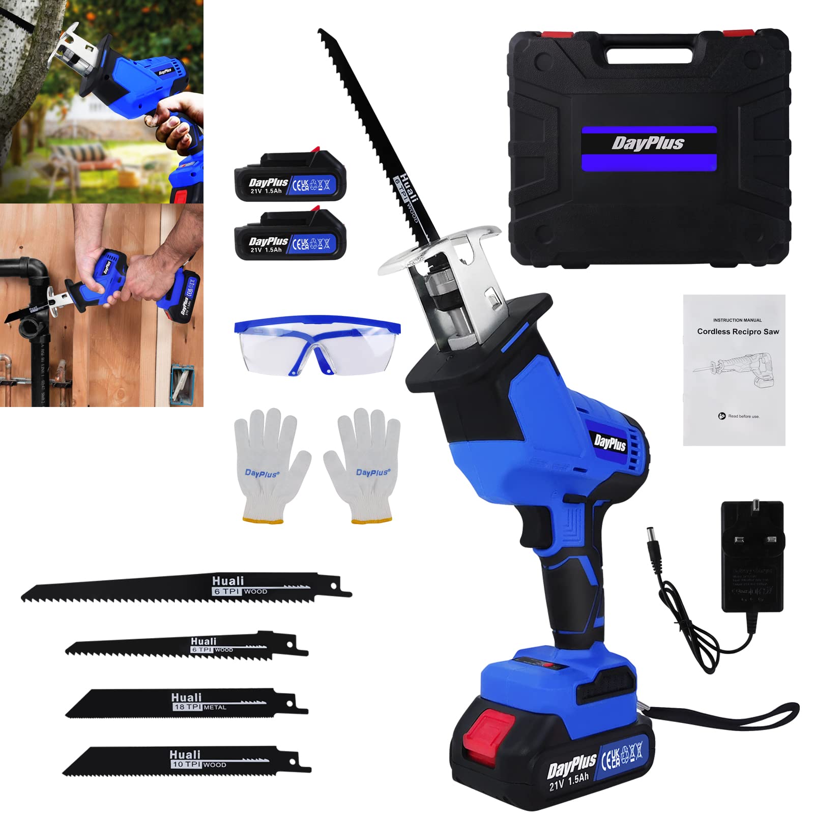 Cordless Saber Saw, 21V Electric Saw Variable Speed, 680W Brushless ...