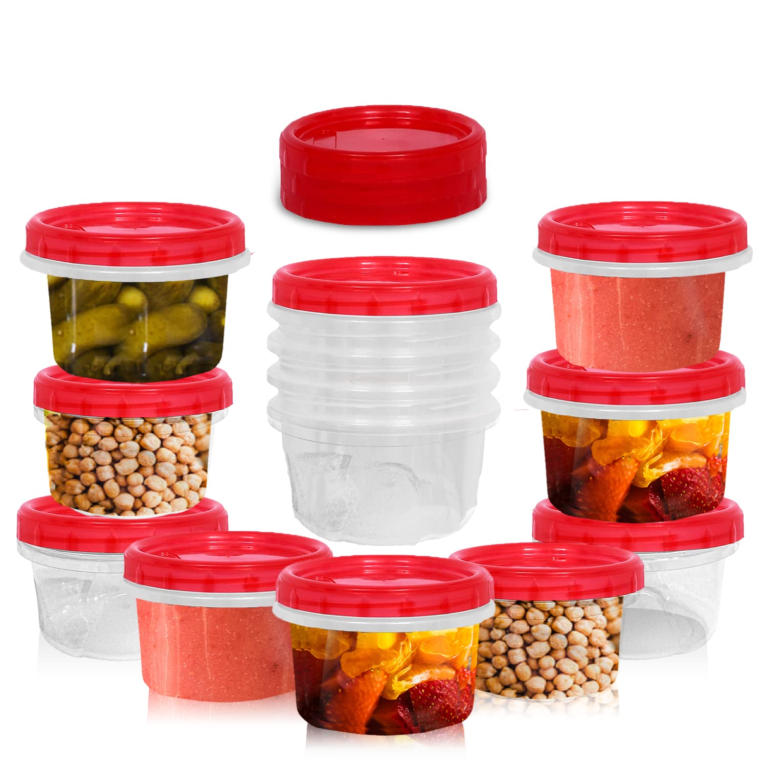 Amazon.com: [Red - 12 Pk] Airtight Deli Containers with Lids Twist Lock ...