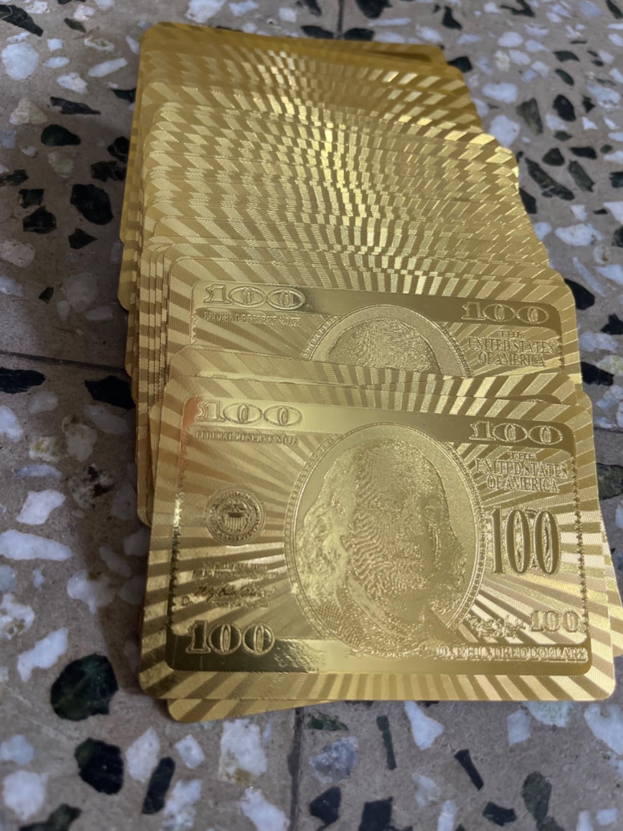 Niku Gold Plated Poker Playing Cards, Classic PVC Poker Table Cards for ...