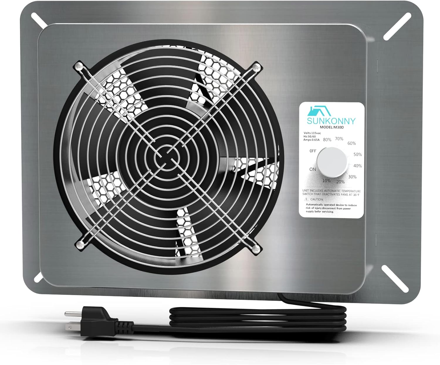 Amazon.com: Stainless Steel Crawl Space Vent Fan - 780 CFM Air Out ...
