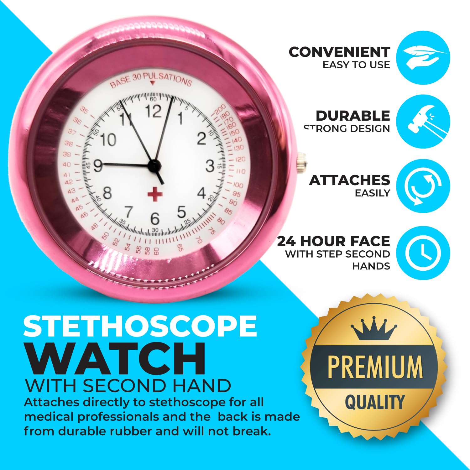 Snapklik.com : Nurse Stethoscope Watch - Lightweight Metal Frame ...