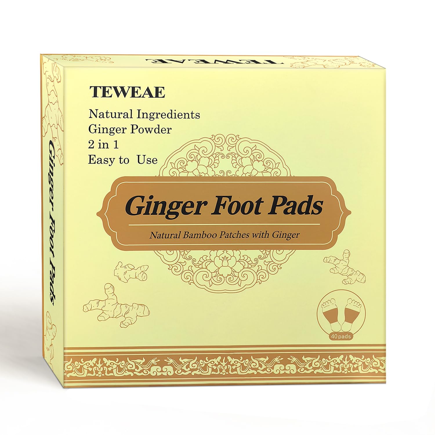 Teweae Ginger Foot Pads 40pads Ginger Pads For Better Sleep | Desertcart GB