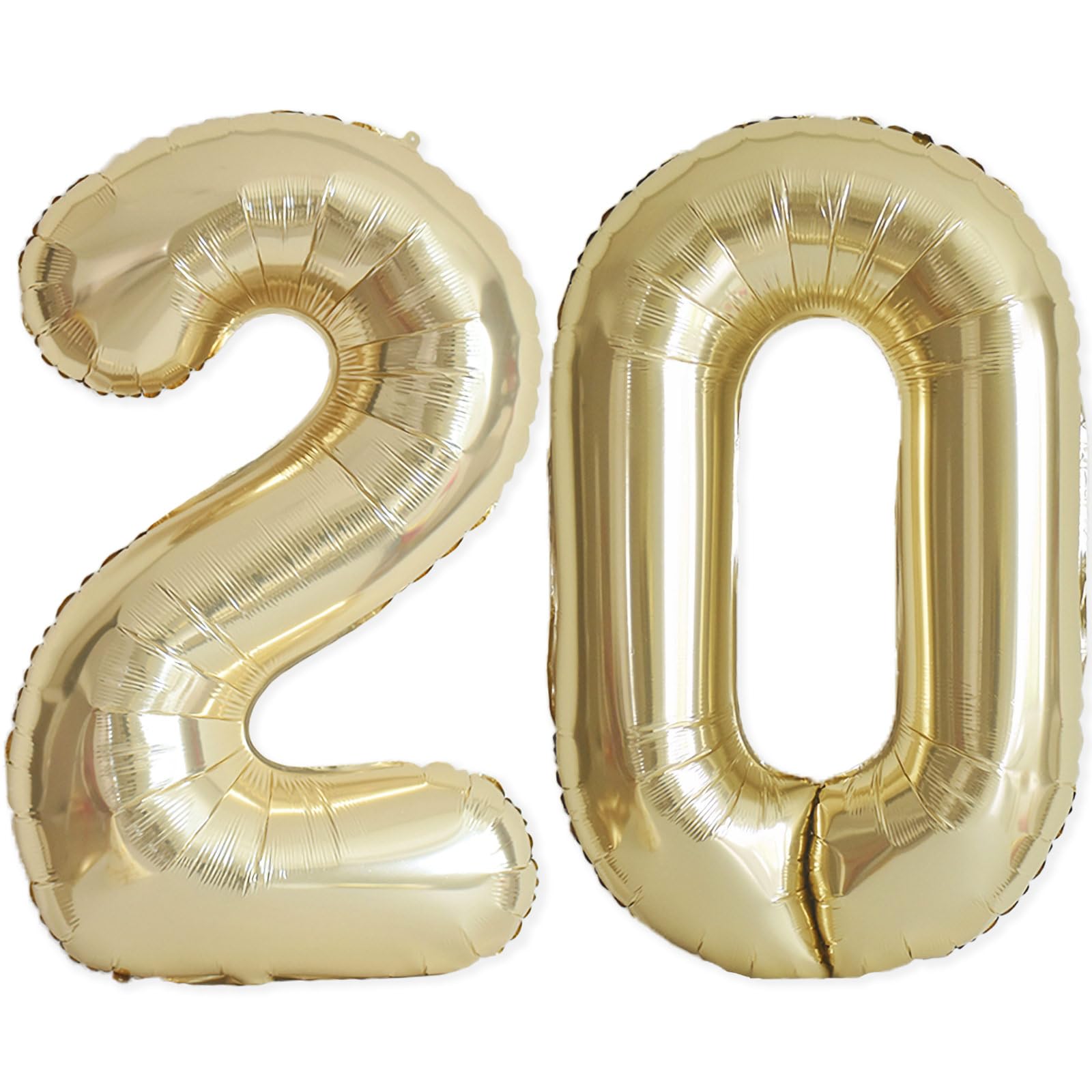 Amazon.com: 20 Balloon Number, 40 Inch Champagne Gold Foil Balloons ...