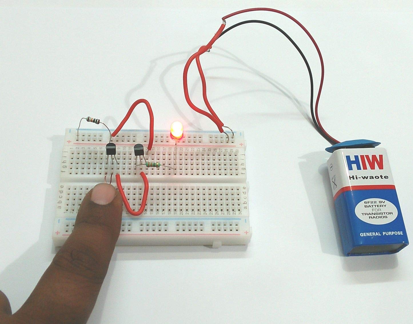 Transistor Breadboard Switch