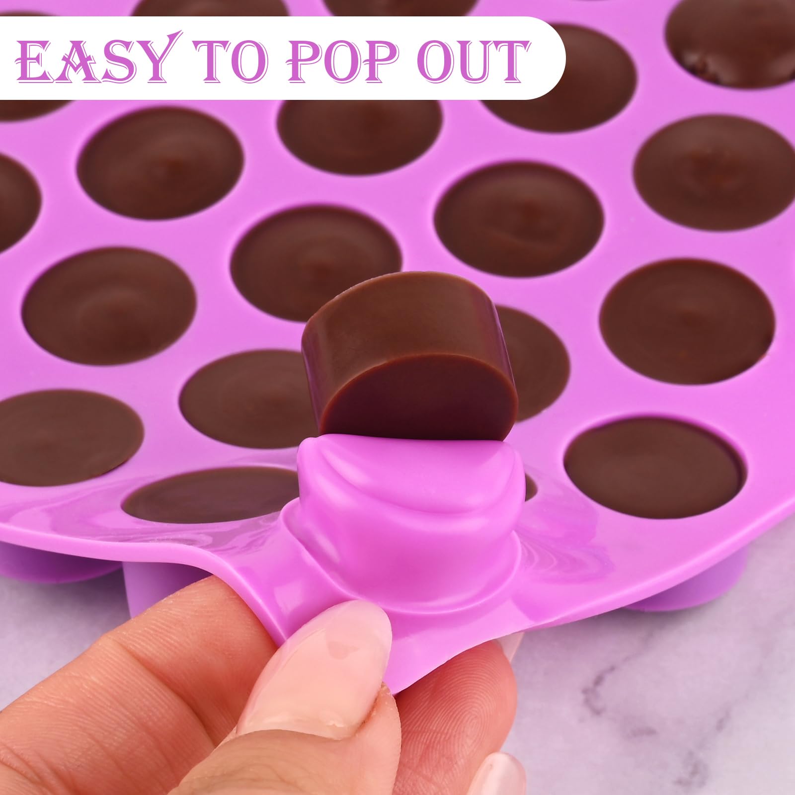 Snapklik.com : Sakolla Round Candy Molds Silicone, 220 Cavities Mini ...