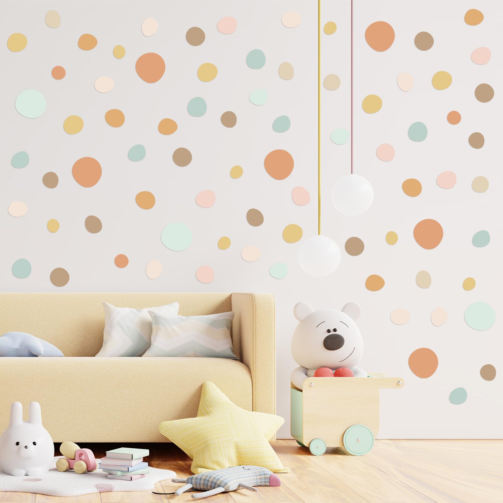 Snapklik.com : 15 Sheet 300 Pcs Irregular Polka Dots Boho Wall Decal ...