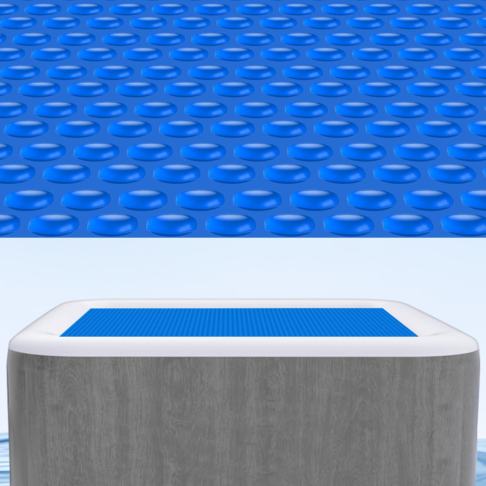 Amazon.com : Kestnsee 4.5 x 4.5 FT Hot Tub Spa Solar Bubble Cover ...