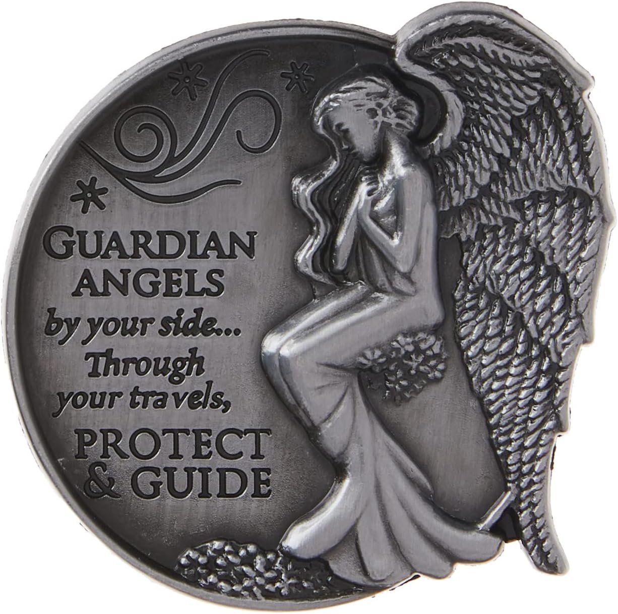Amazon.com: Religious Gift 2 1/2 Antique Finish Pewter Guardian Angel ...