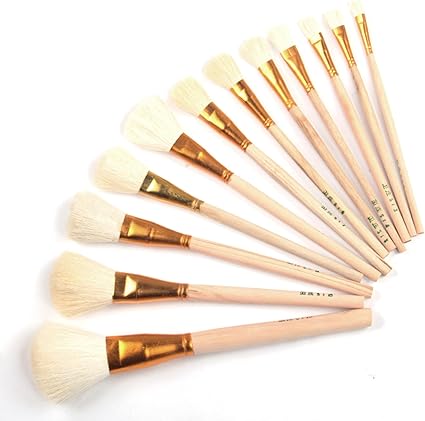 XCSJ 12 Pcs Paint Brush Set Premium Keramik Kunst Malpinsel Pinsel ...