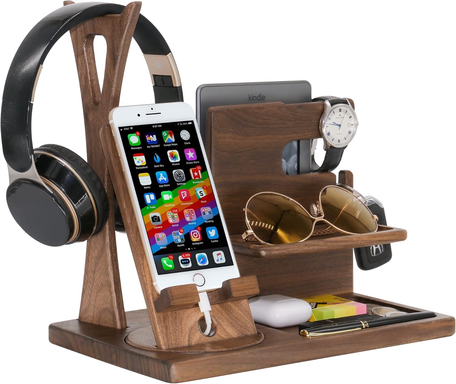 Amazon.com: Gladsico Handmade Desk Organizer with Headphone Stand ...