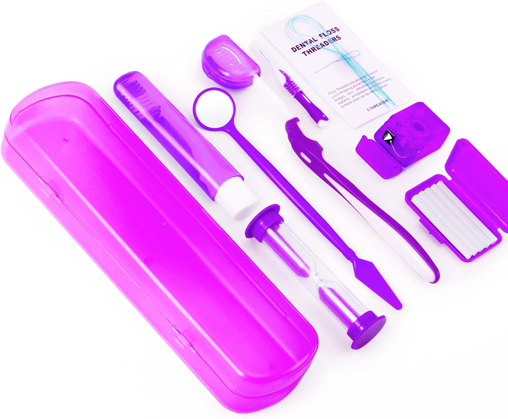 Amazon.com : Portable Orthodontic Oral Care Kit - 2Pack - Travel Kit ...