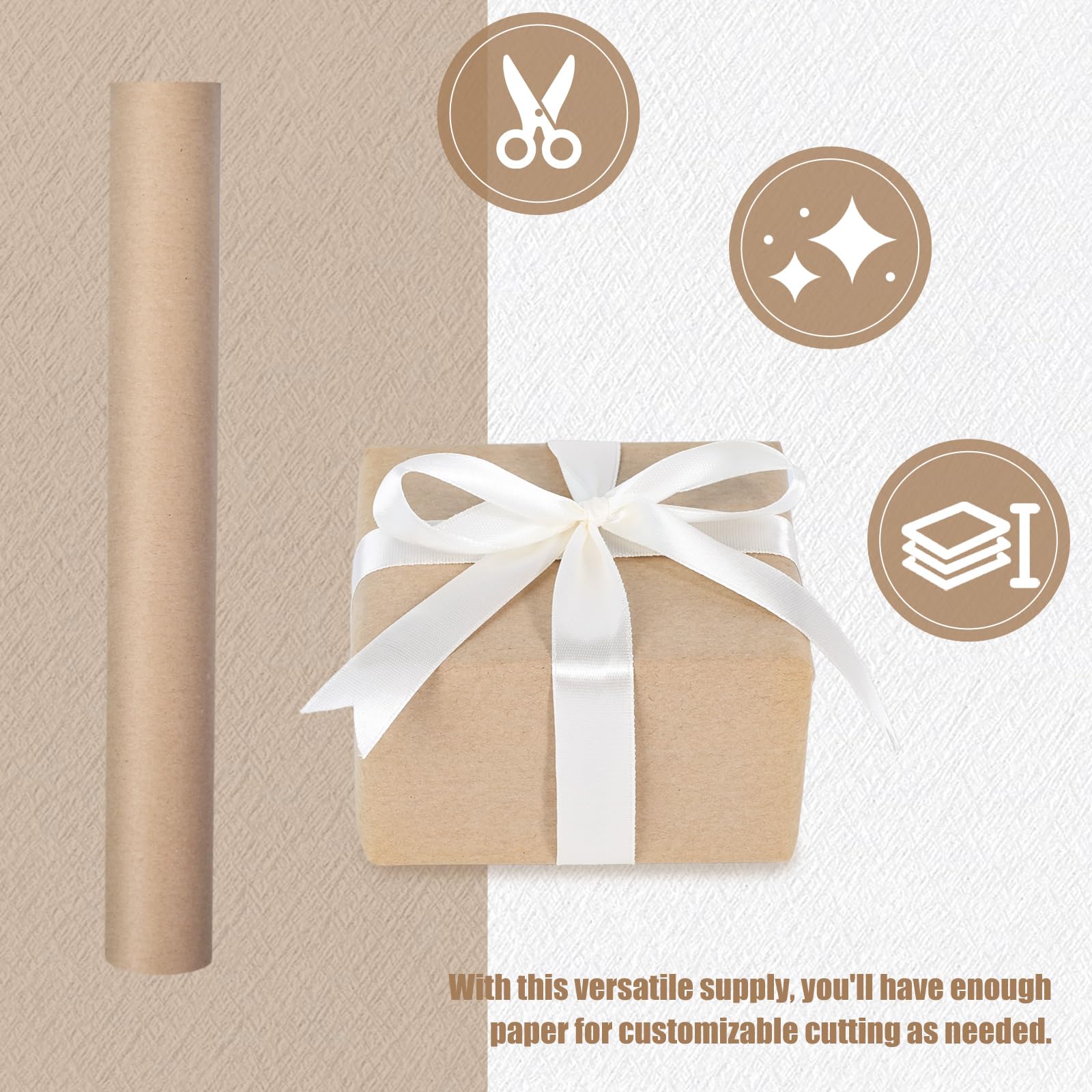 Snapklik.com : Brown Wrapping Paper Roll, Kraft Paper Roll 15