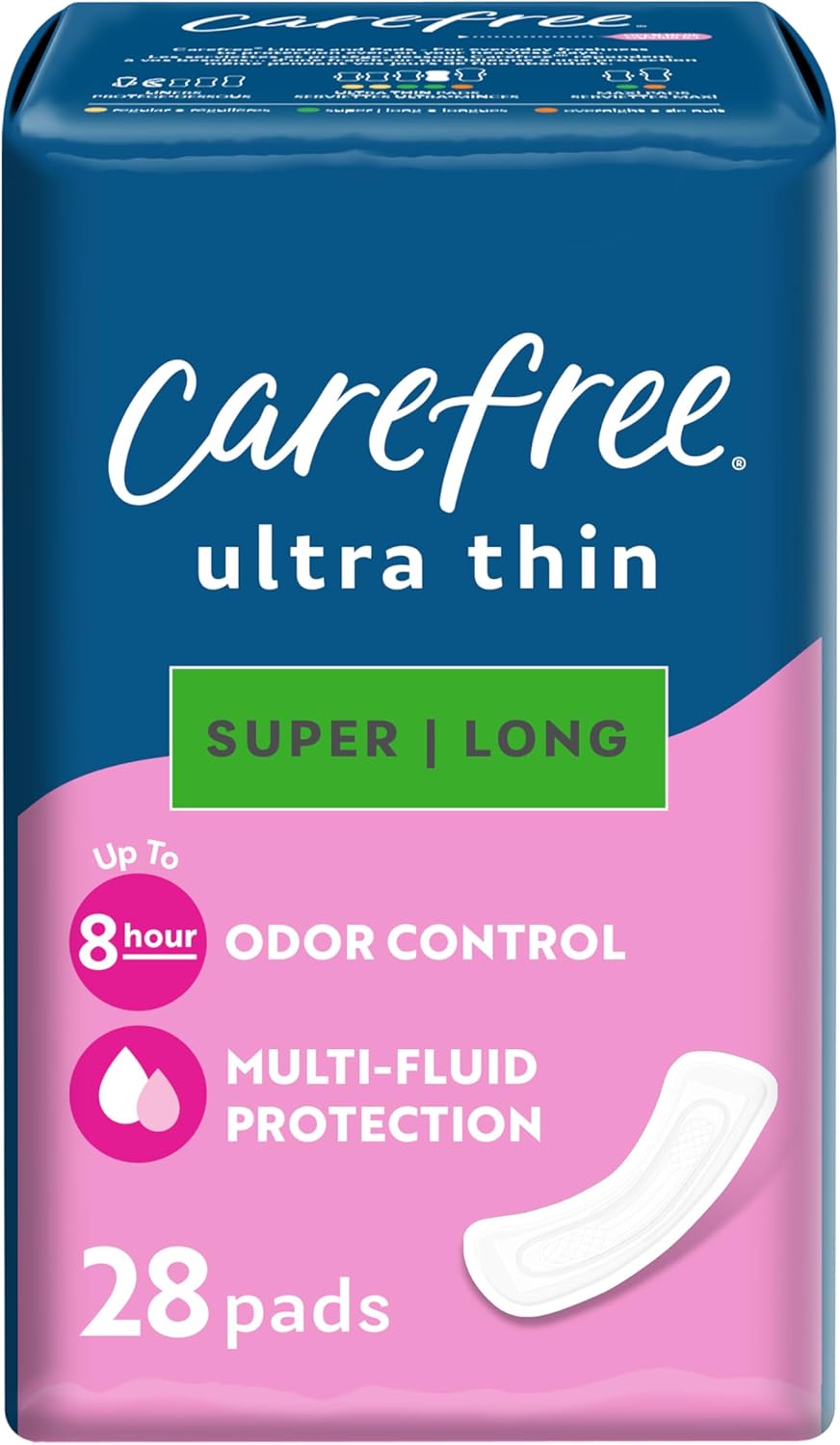Amazon.com: Carefree Ultra Thin Super Long 28 Count : Health & Household