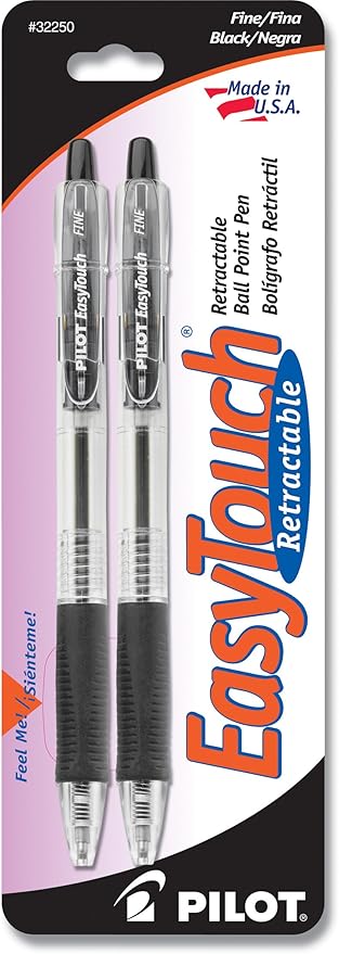 Amazon.com : Pilot EasyTouch Retractable Ball Point Pens, Fine Point ...