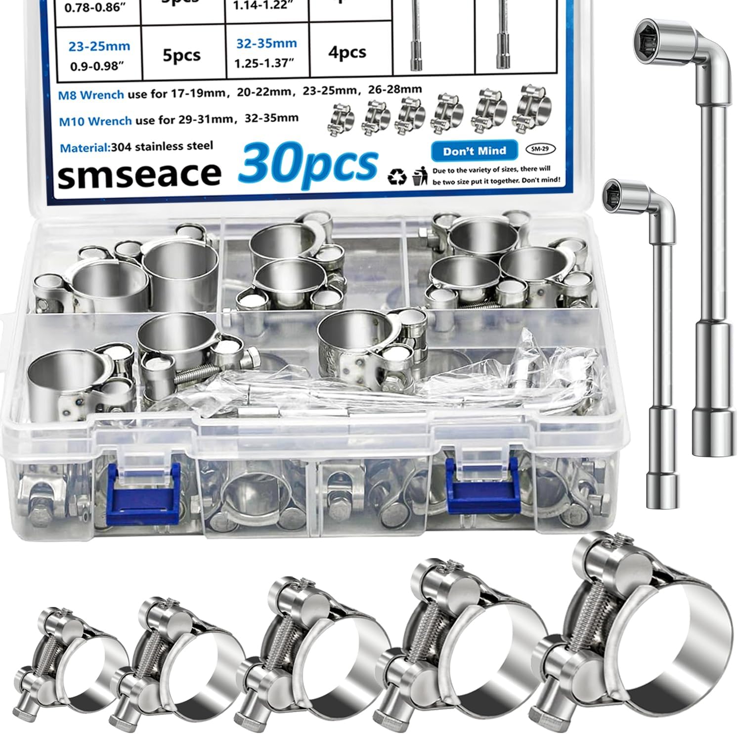 Amazon.com: Swpeet 84Pcs 10 Sizes Zinc Plated Mini Fuel Injection Line ...