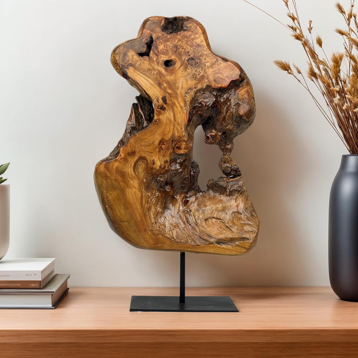 Amazon.com: DONZIKLE Irregular Wood Sculptures Home Decor, Live Edge ...