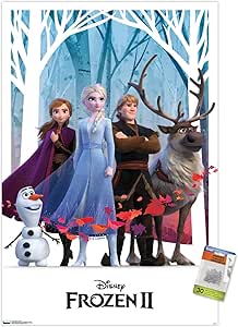 Amazon.com: Disney Pixar Frozen 2 - Group Wall Poster with Push Pins ...