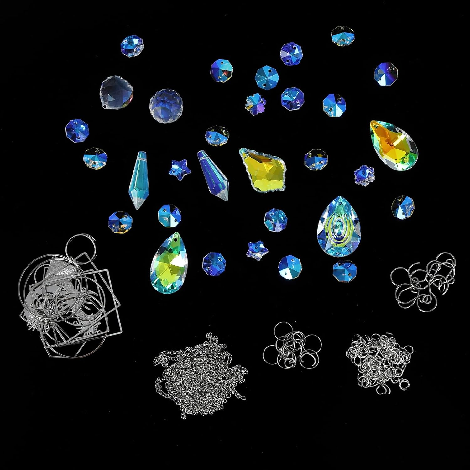 Amazon.com: Laysomely 200 Pcs Silver DIY Suncatcher Making Kits with ...