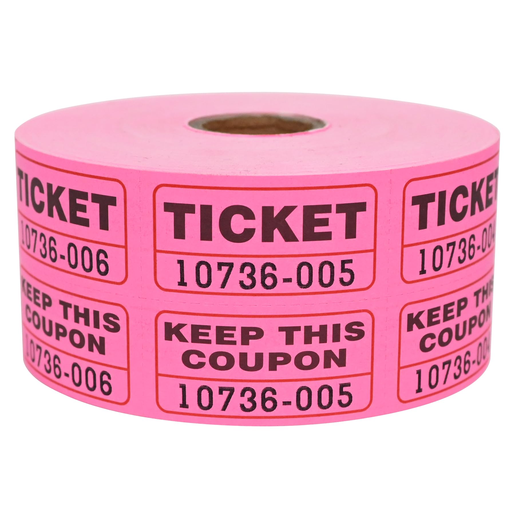 Snapklik.com : 1000 Raffle Tickets,Neon Pink,Self Adhesive,Double Rolls ...