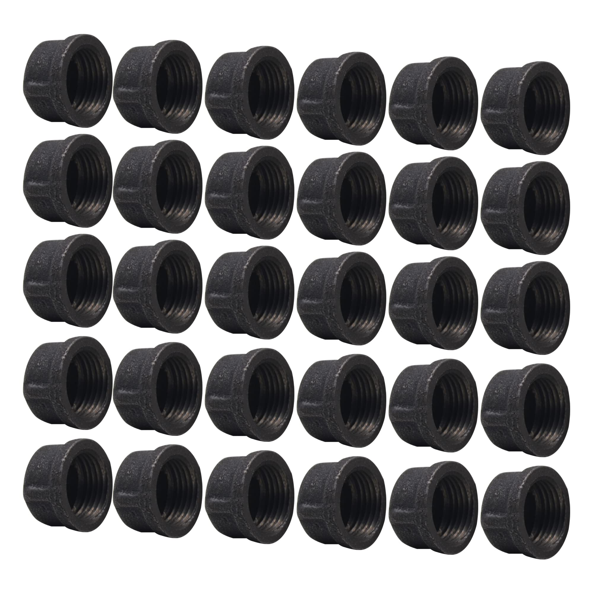 Amazon.com: DSDS 30 Pack 1/2" Black Pipe Cap, Rustic Industrial Black ...