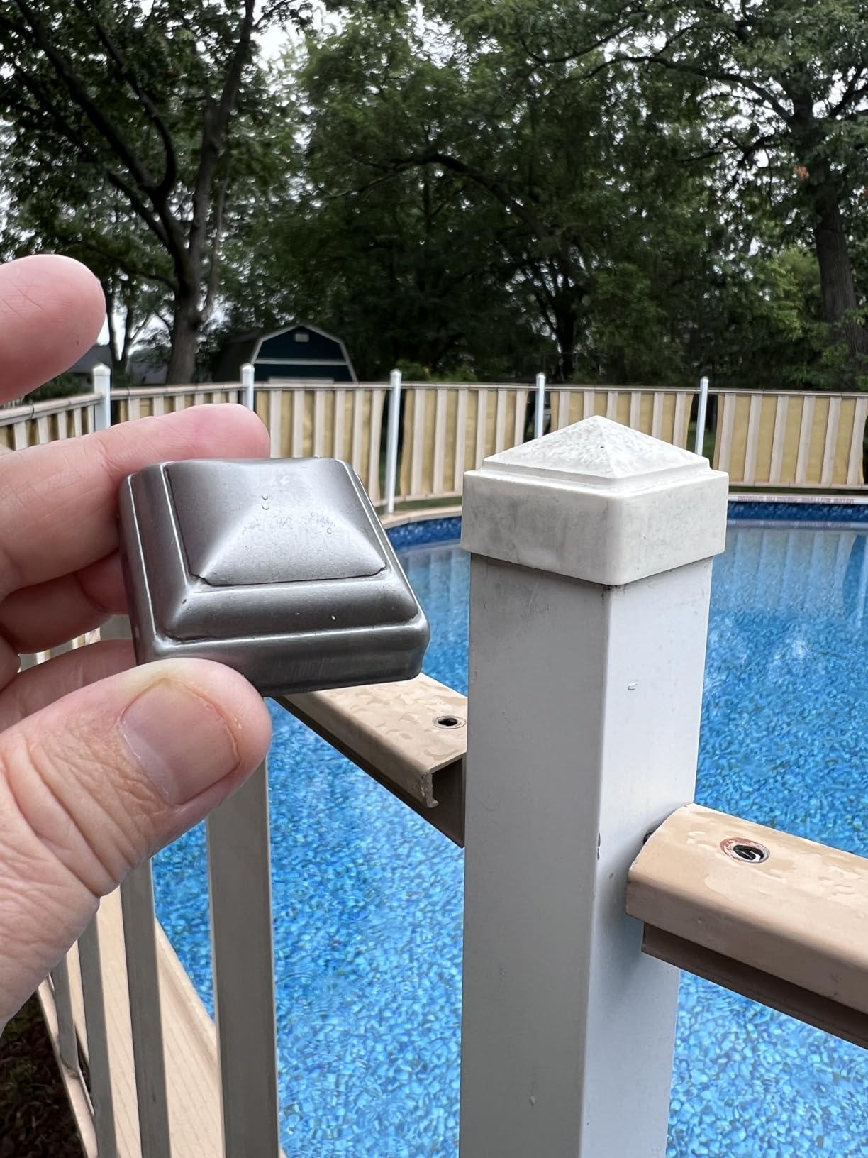 1 1/2" Pressed Steel Post Caps For Square Steel Posts (Lot of 6 Caps ...