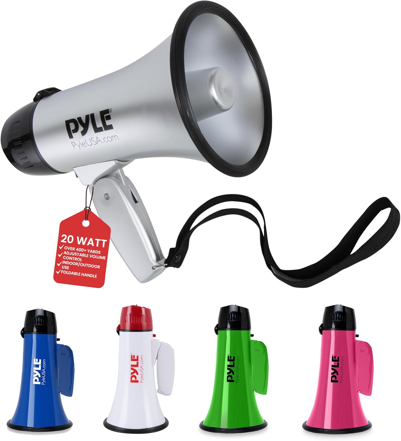 Amazon.com: PYLE-PRO Portable Megaphone Speaker Siren Bullhorn ...