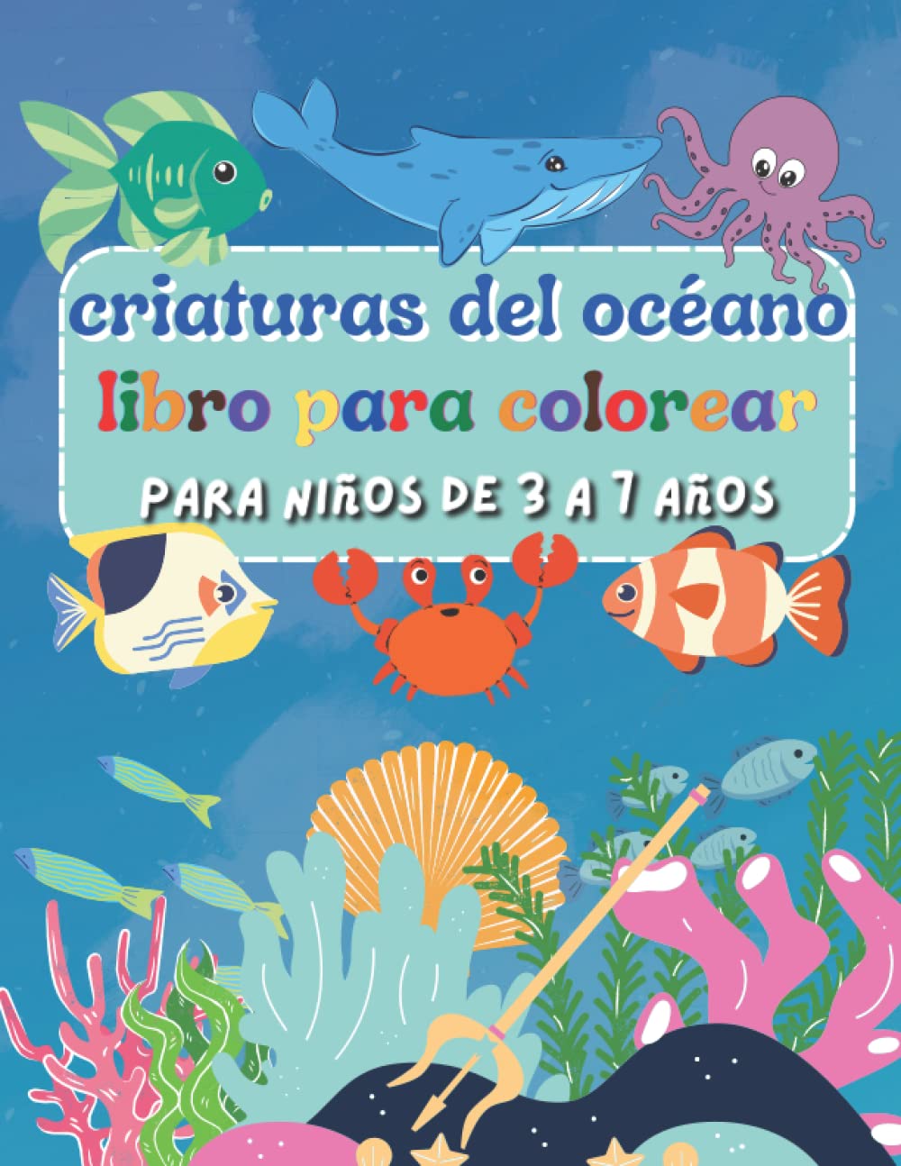 Libro Para Colorear De Criaturas Del Oceano Para Ninos De | Desertcart ...