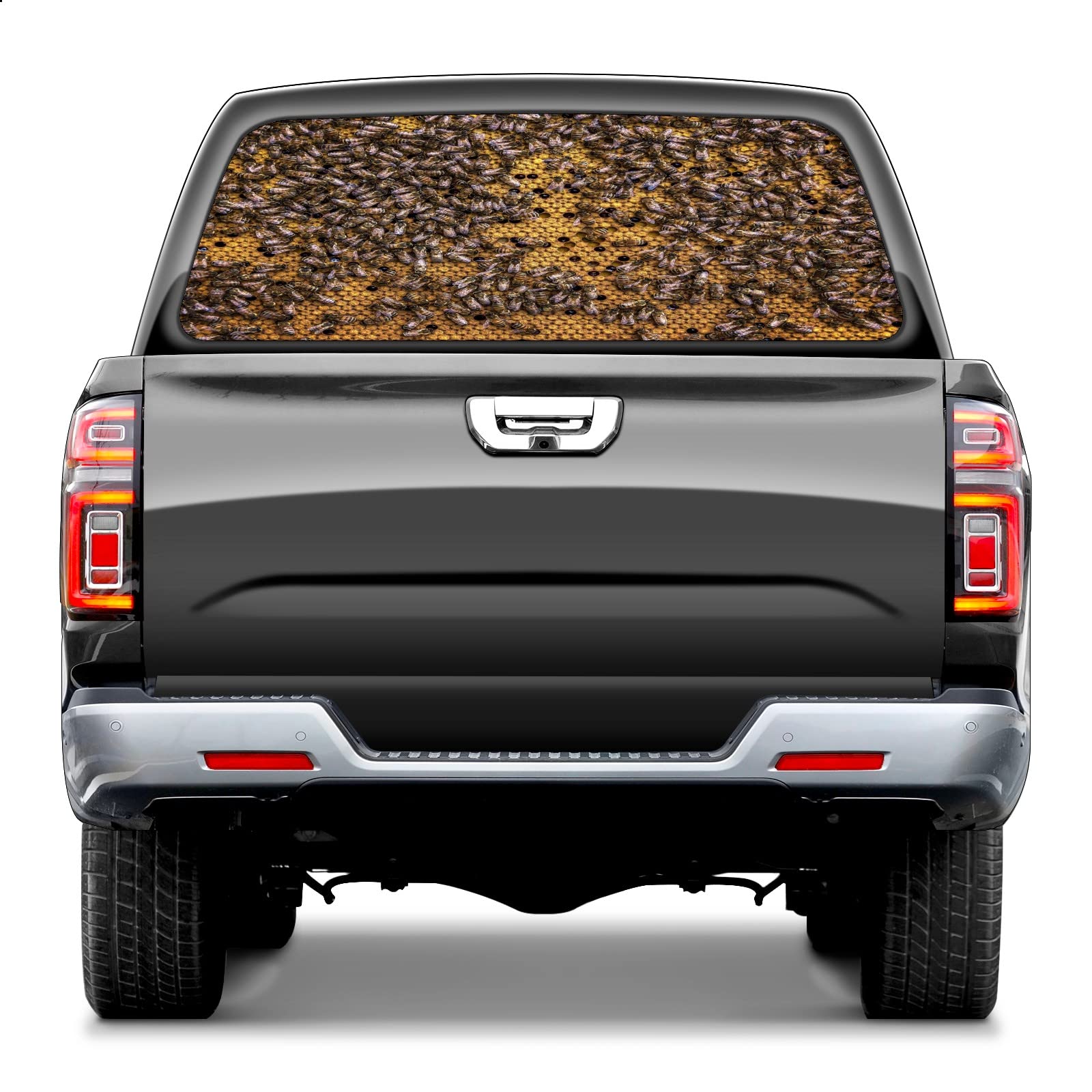 Amazon.com - Truck Rear Window Decal Wrap Beehive Honeycomb Pickup ...