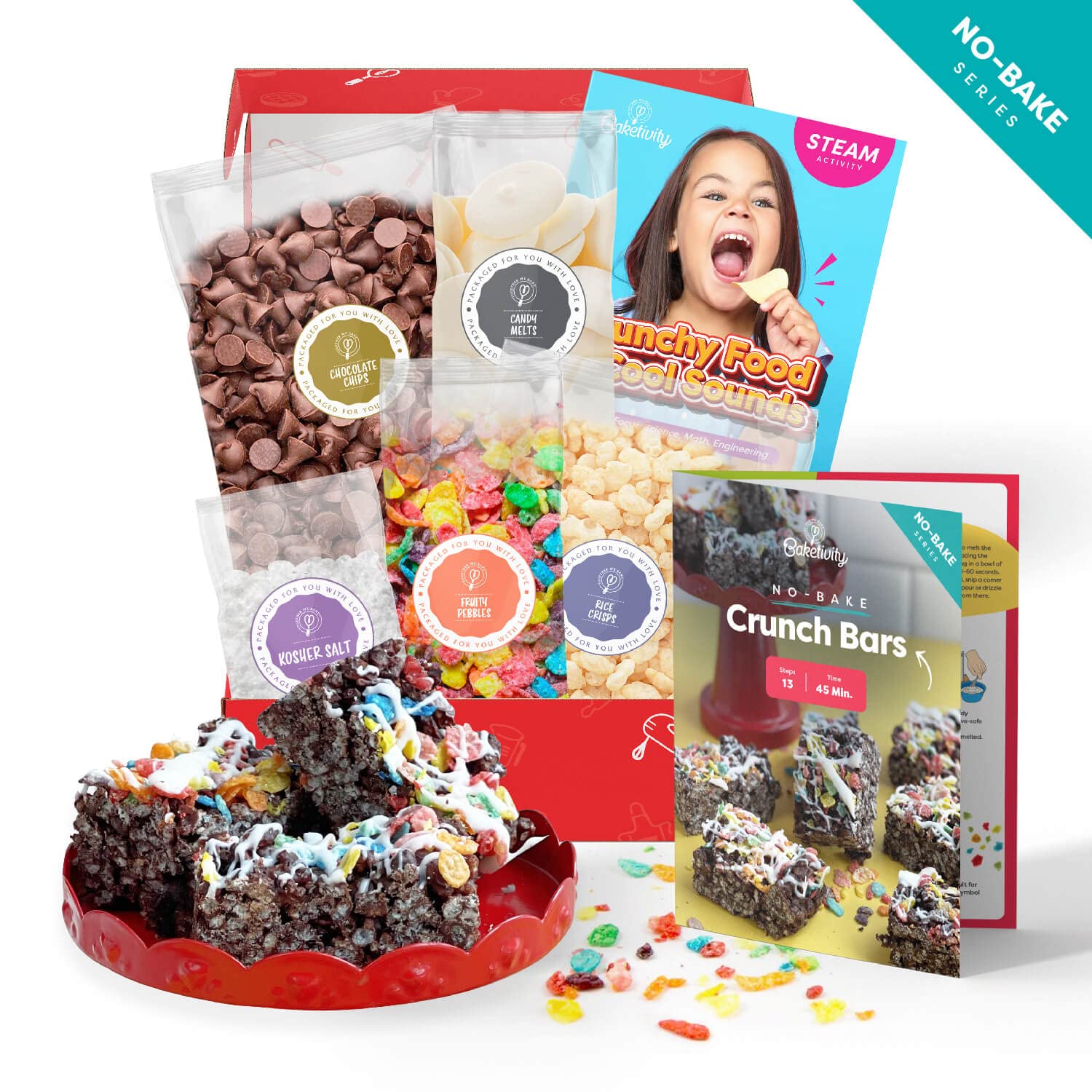Amazon.com: BAKETIVITY No-Bake Crunch Bars Kids Baking Kit & STEAM ...