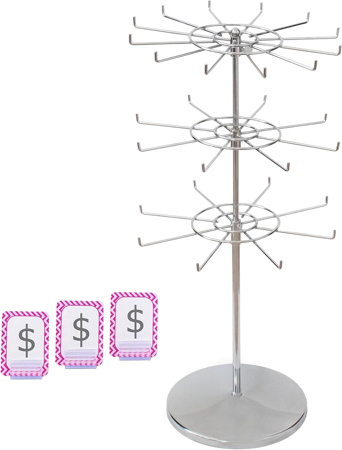 ARIOLUXE Countertop Heavy Duty Metal Rotating Adjustable 3 Tier Spinner ...