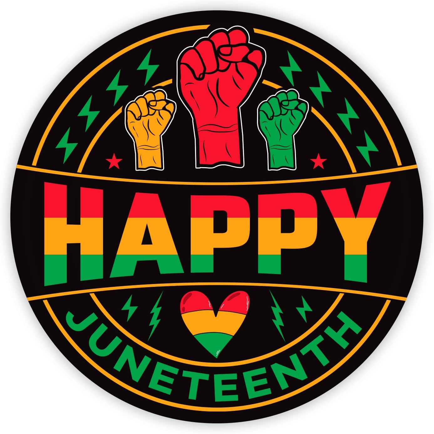 Amazon.com : Happy Juneteenth Stickers, Freedom Day Stickers, Black ...