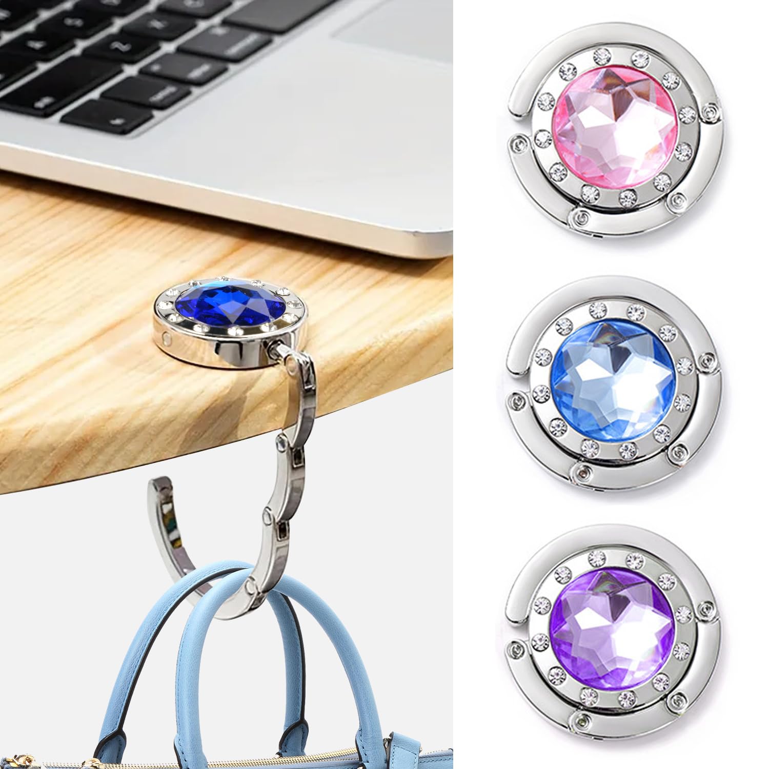 Amazon.com: Eosraffa Foldable Purse Hooks for Table - Purse Hanger for ...