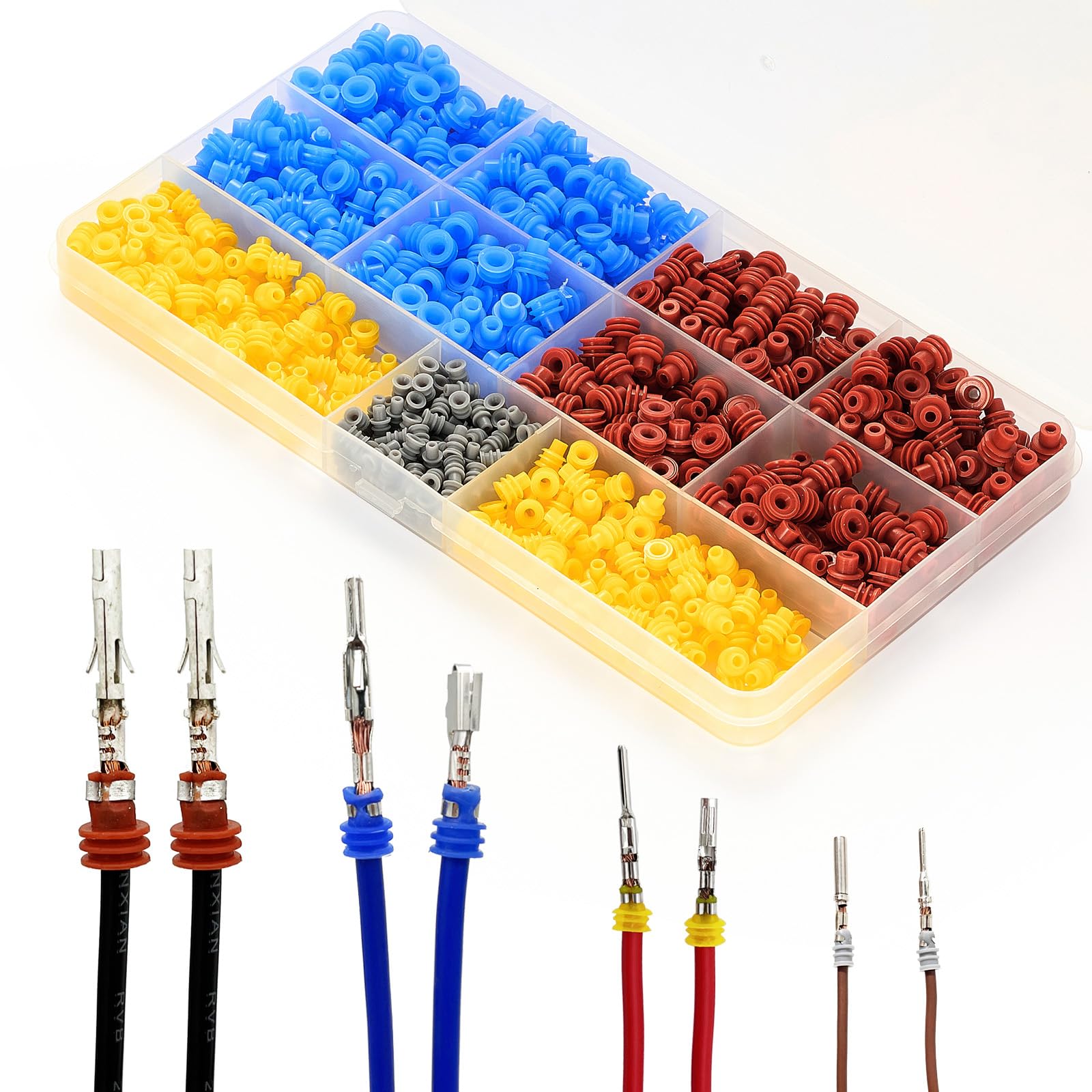 Snapklik.com : 600Pcs Weather Pack Connector Wire Seals, Metric-Pack ...