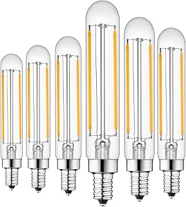 Rayhoo E12 Dimmable LED Candelabra Light Bulbs 4W 110V Edison Light Bulb, T20 Tubular Shape ...