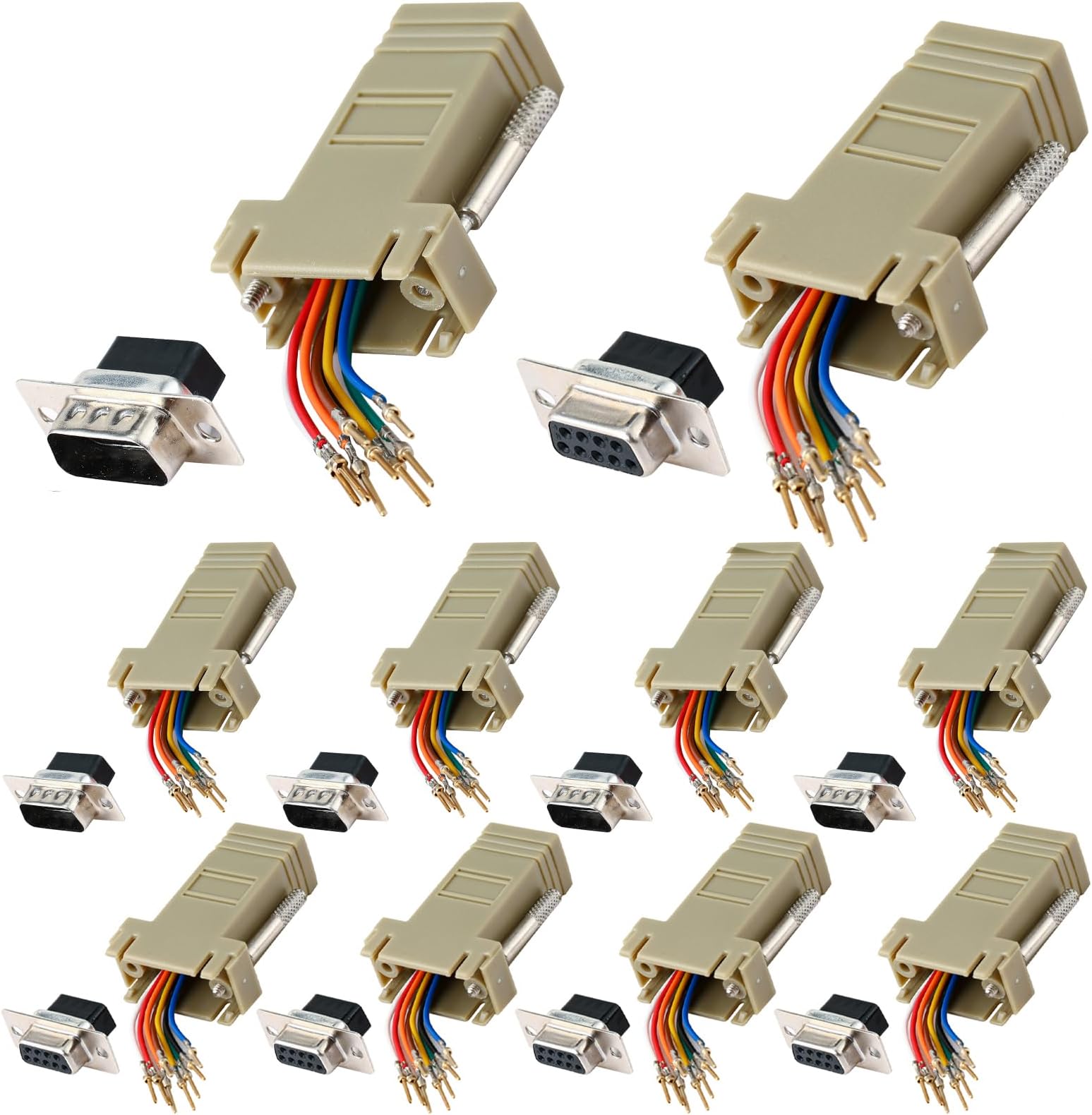 Amazon.com: ANMBEST 10PCS DB9 Male Female Ethernet Adapter, 9 Pin ...