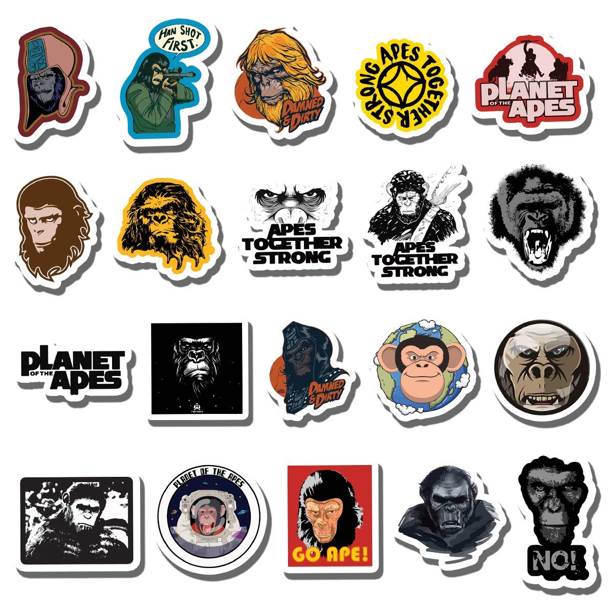 Amazon.com: 20 PCS Stickers Pack Planet Aesthetic of Vinyl The Colorful ...