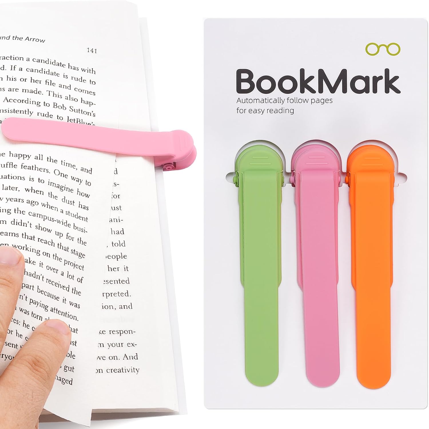 Amazon.com: 3 PCS Automatic Bookmark, Smart Bookmarks for Women & Men ...
