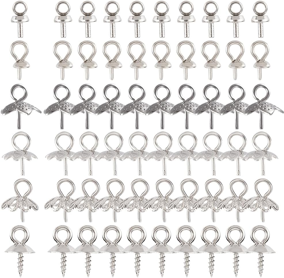 Amazon.com: 10pcs Adabele Authentic 925 Sterling Silver Eye Pin Peg ...