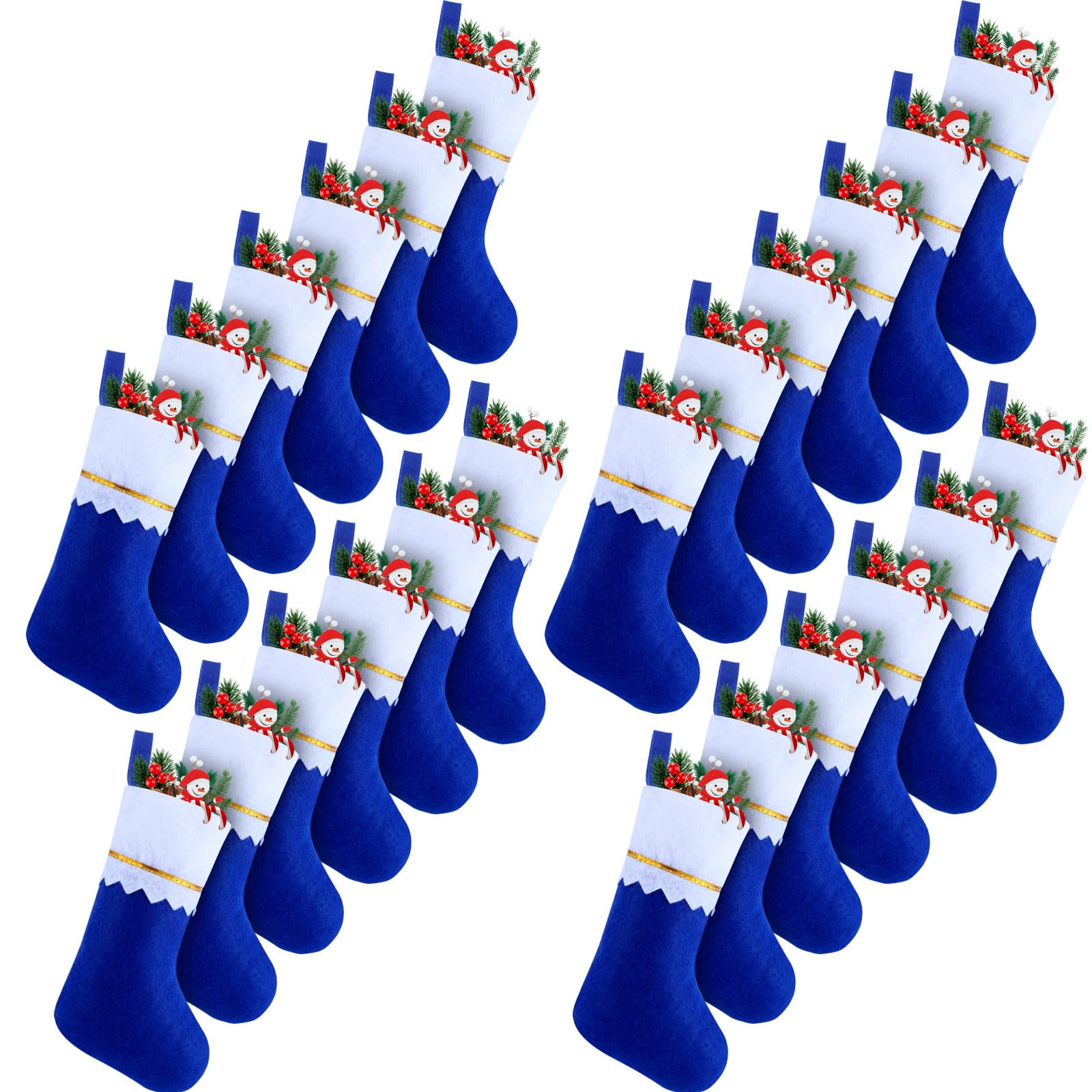 Amazon.com: Skylety 24 Pcs Christmas Felt Stockings Bulk 3.94 x 7 ...