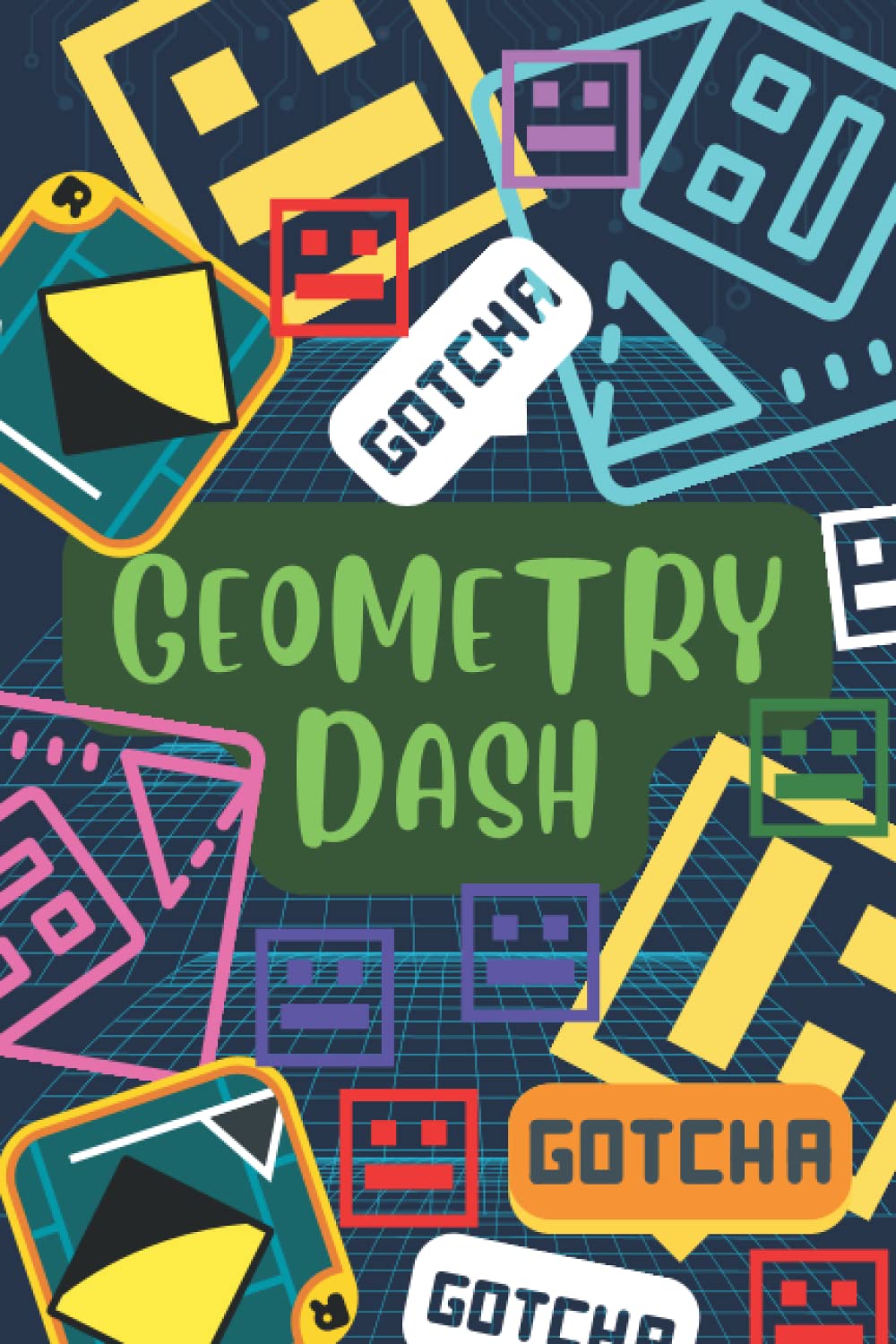 Geometry Dash Notebook: Children's blank lined notebook, 120 pages, 6 ...