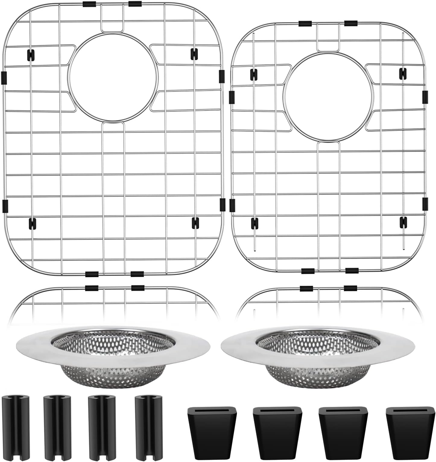 Amazon.com: Starstar 60/40 Double Bowl Kitchen Sink Bottom Two Grids ...