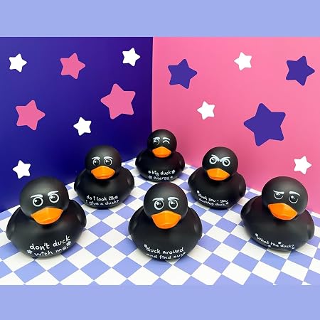 Punchkins Sassy Rubber Ducks Collectable Plush Duck Toys with Funny ...