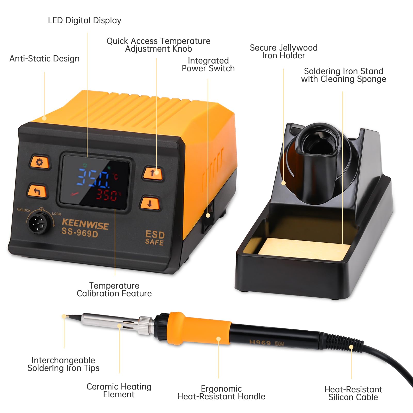 Snapklik.com : Keenwise Soldering Iron Station Kit, Fast-Heat Solder ...