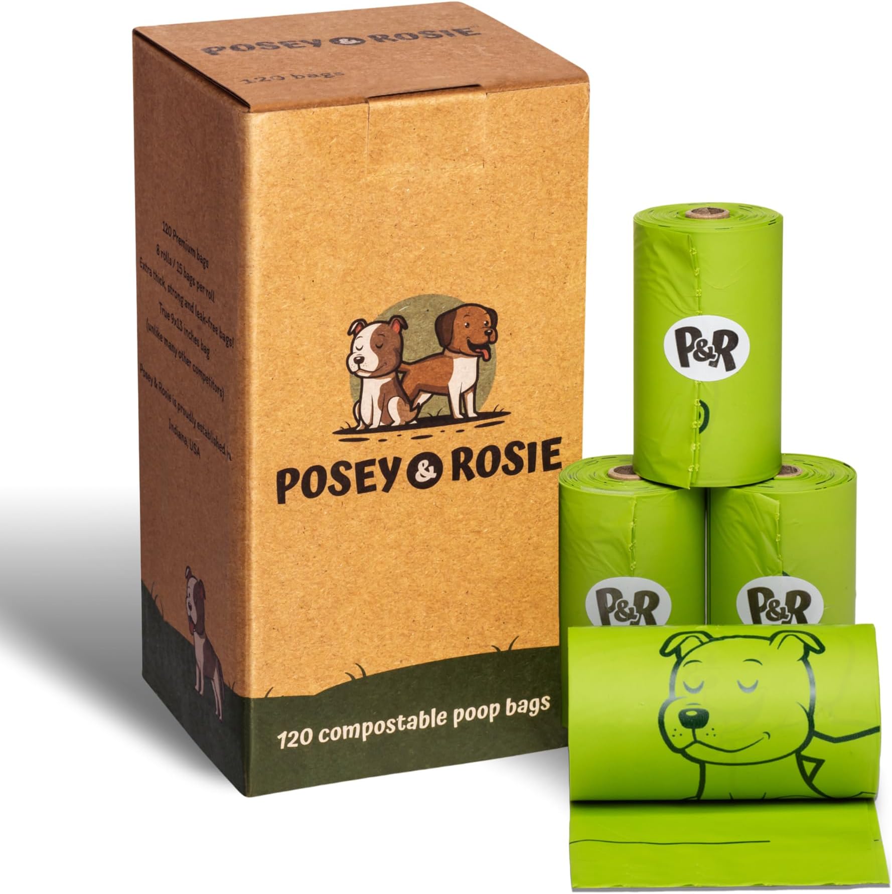 Amazon.com : Posey & Rosie - Certified Compostable Dog Poop Bags, 270 ...