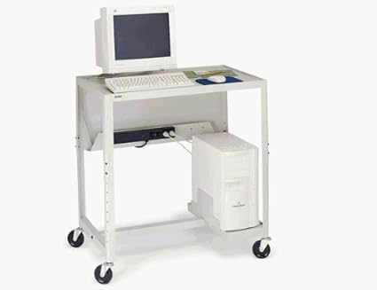 Amazon.com : Bretford EC2741FF-BK 41" Adjustable Height Computer Cart ...