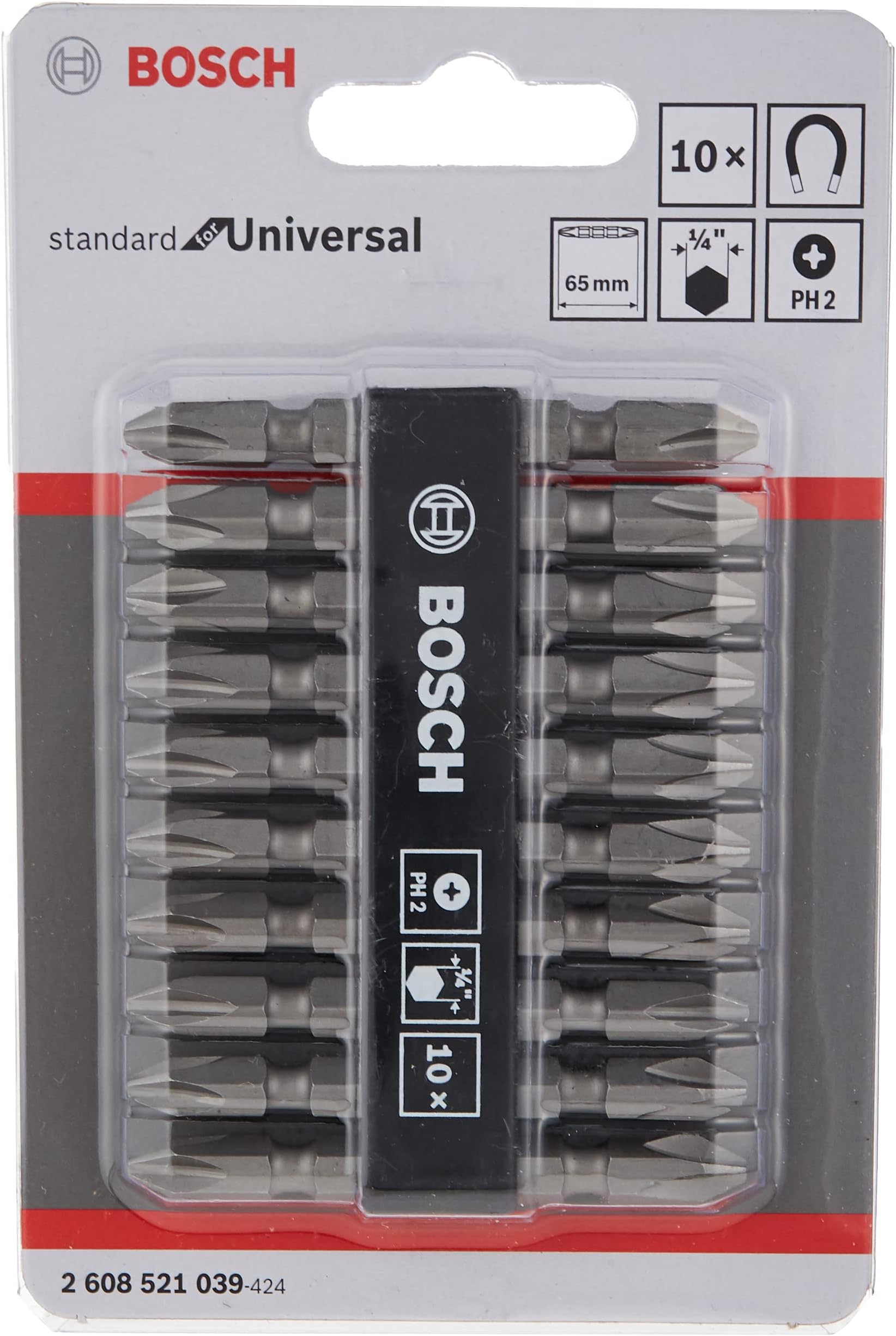 PH2 Bit Screwdriver Plus and Minus Bit Set 10 Pieces (Shape ...