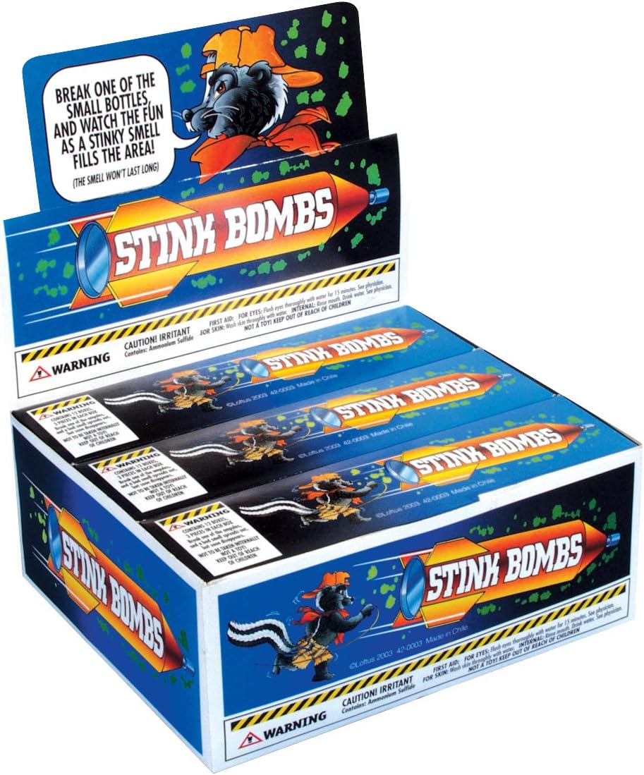Amazon.com: Joker Skunk Smell Prank Breaking Bottle 2" Stink Bombs ...