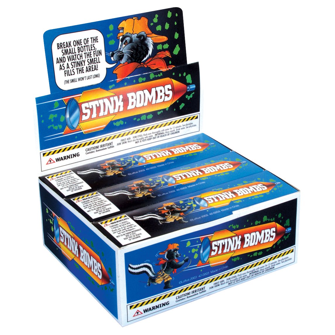 Snapklik.com : Joker Skunk Smell Prank Breaking Bottle 2" Stink Bombs