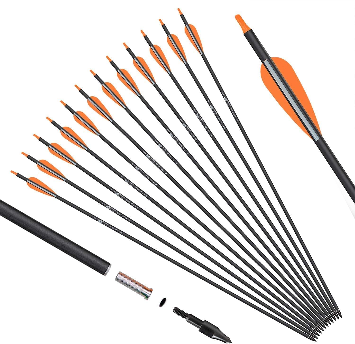 Snapklik.com : KESHES Archery Carbon Arrows For Recurve, Longbow ...
