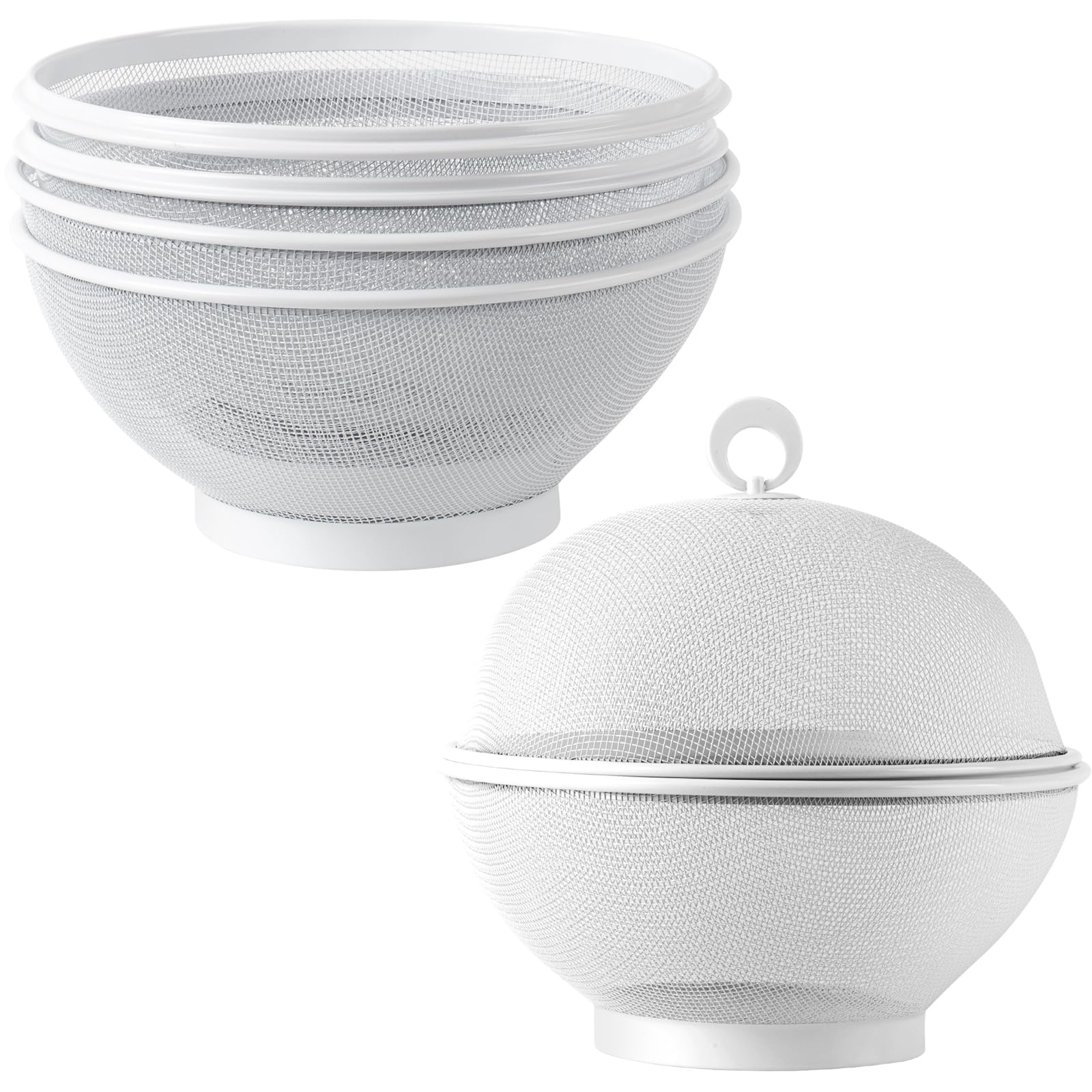 Amazon.com: Toutrop 2Pcs Large Capacity Mesh Fruit Basket with Lid Food ...